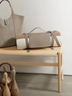Brunello Cucinelli Textured-leather Blanket Holder