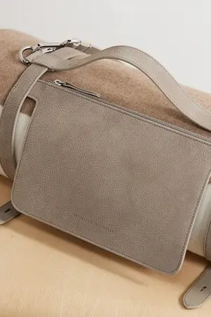 Brunello Cucinelli Textured-leather Blanket Holder