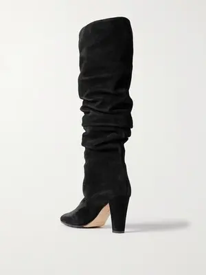Manolo Blahnik Calassohi 90 Suede Knee High Boots - Black