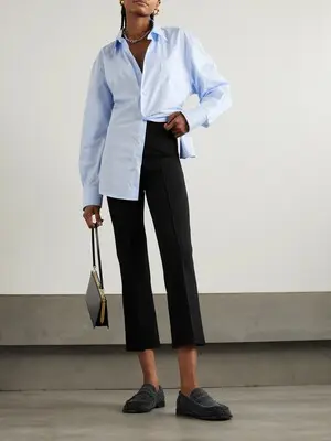 HIGH SPORT Checked Stretch-knit Cropped Pants