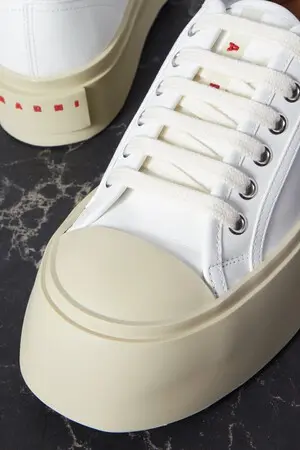 Marni Pablo Leather Platform Sneakers - White
