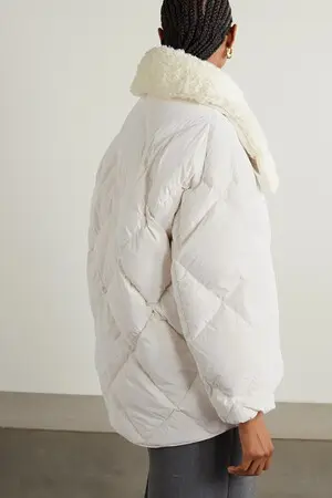 IENKI IENKI Queen Faux Shearling-trimmed Quilted Down Jacket