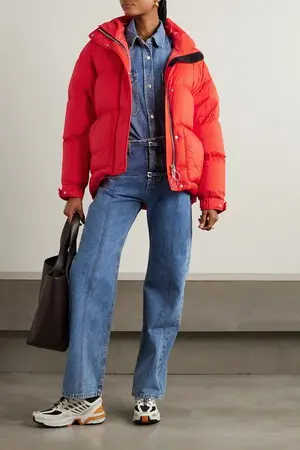 IENKI IENKI Michlin Hooded Belted Quilted Down Jacket - Red