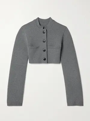 Khaite Ello Cropped Wool-blend Cardigan
