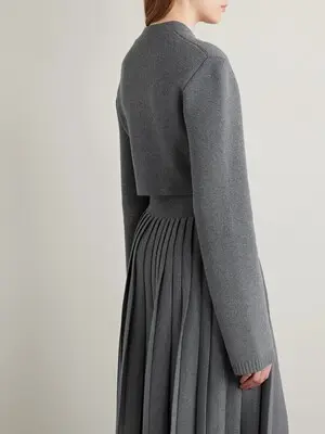 Khaite Ello Cropped Wool-blend Cardigan