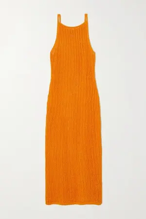 Cult Gaia Yaro Crocheted Cotton-blend Midi Dress - Yellow