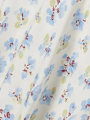 DÔEN Sera Floral-print Silk-blend Mini Dress