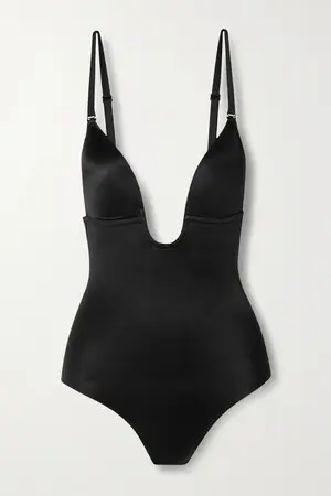 Spanx Suit Your Fancy Stretch-jersey Thong Bodysuit - Black