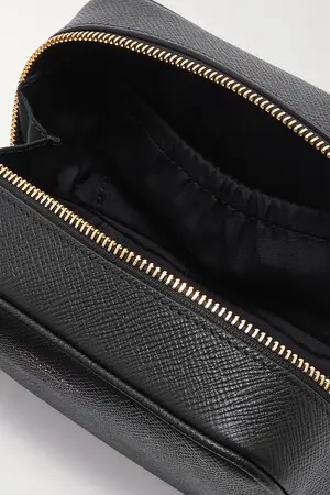 Smythson Panama Textured-leather Cosmetic Case