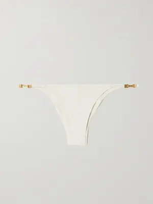 Cult Gaia Amberae Embellished Bikini Briefs - Neutrals