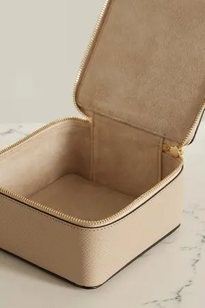 Smythson Panama Textured-leather Trinket Case