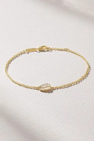 ANITA KO Palm Leaf 18-karat Diamond Bracelet