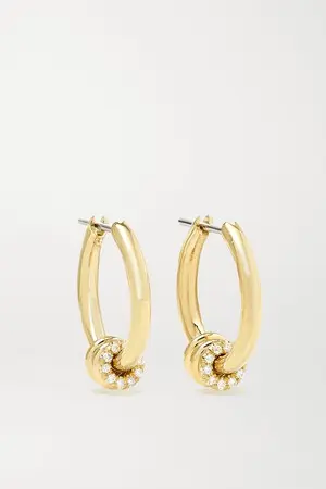 SPINELLI KILCOLLIN Ara 18-karat Diamond Hoop Earrings - Gold