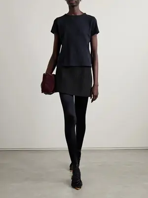 Khaite Meelar Paneled Woven Mini Skirt