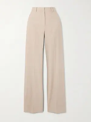 ANINE BING Kline Linen-blend Wide-leg Pants