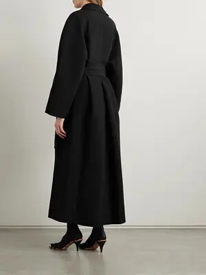 Khaite Roth Belted Grain De Poudre Coat