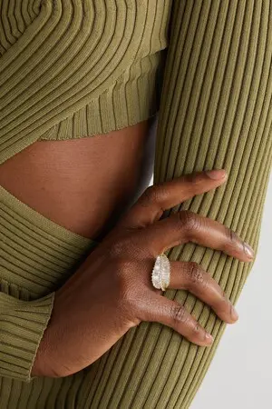 ANITA KO Palm Leaf Diamond Ring