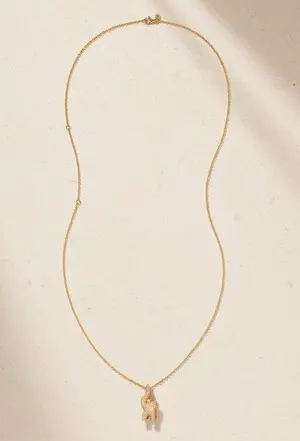 OLE LYNGGAARD COPENHAGEN 18-karat Diamond Elephant Necklace - Gold