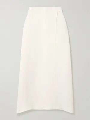 Khaite Mila Silk-gazar Maxi Skirt - White