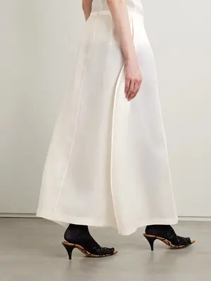Khaite Mila Silk-gazar Maxi Skirt - White