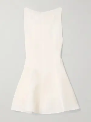 Khaite Mags Silk-gazar Mini Dress - Cream