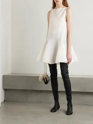 Khaite Mags Silk-gazar Mini Dress - Cream