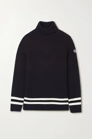 Fusalp Judith Striped Knitted Turtleneck Sweater