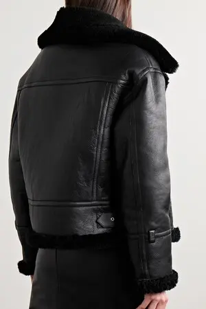 NILI LOTAN Barthelemy Paneled Shearling Jacket