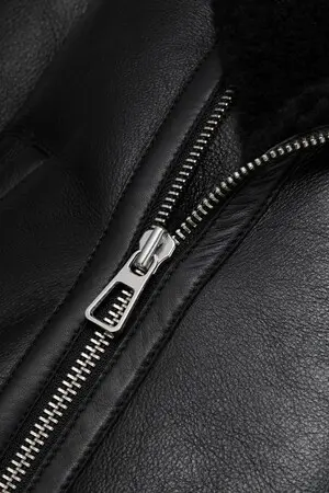 NILI LOTAN Barthelemy Paneled Shearling Jacket