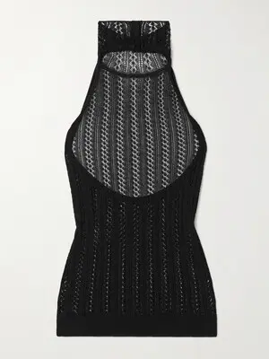 Khaite Benedetta Crocheted Halterneck Top