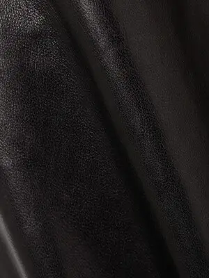 Khaite Caiton Leather Wide-leg Trousers