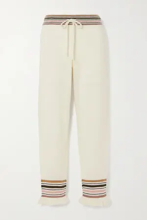 MADELEINE THOMPSON Aquarius Striped Cashmere Track Pants