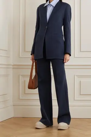 THE ROW Vasco Stretch-wool Twill Flared Pants