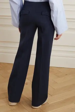 THE ROW Vasco Stretch-wool Twill Flared Pants