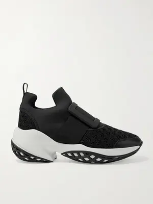 ROGER VIVIER Viv Run Mesh And Leather Sneakers