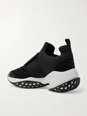 ROGER VIVIER Viv Run Mesh And Leather Sneakers