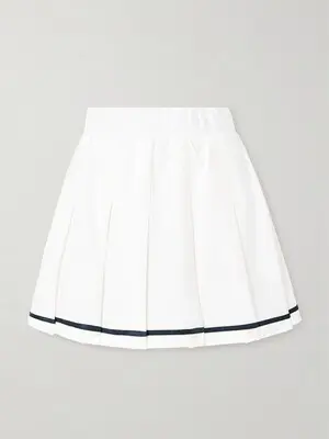 Varley Clarendon Striped Pleated Mini Skirt