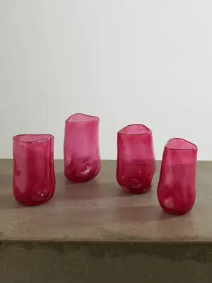 Completedworks Set Of Four Recycled-glass Tumblers - Purple