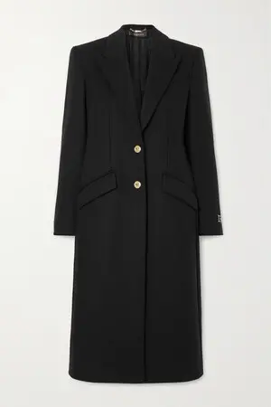 Versace Icons Appliquéd Wool-blend Coat