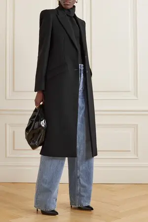 Versace Icons Appliquéd Wool-blend Coat