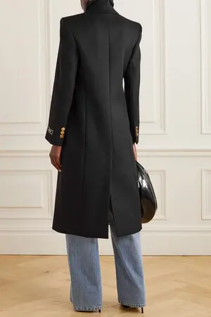 Versace Icons Appliquéd Wool-blend Coat