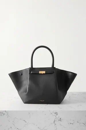 DEMELLIER The New York Midi Textured-leather Tote - Black