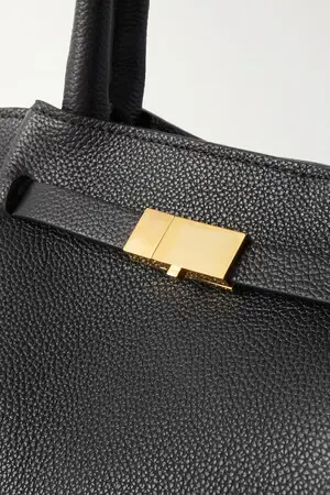 DEMELLIER The New York Midi Textured-leather Tote - Black