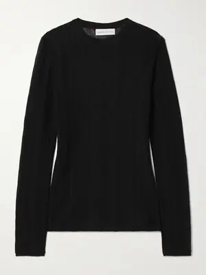 Veronica De Piante Alise Ribbed Wool Crewneck Sweater