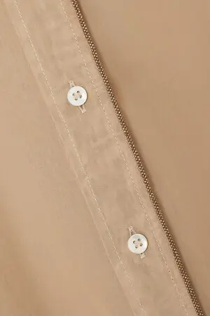 Brunello Cucinelli Bead-embellished Cotton-organza Shirt