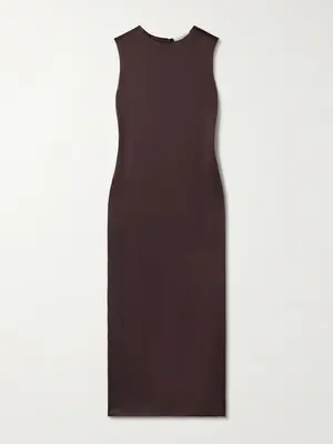 Veronica De Piante Alessia Washed Silk Midi Dress