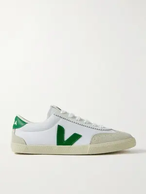 VEJA Volley Leather And Suede-trimmed Canvas Sneakers - White