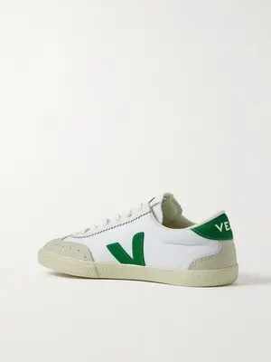 VEJA Volley Leather And Suede-trimmed Canvas Sneakers - White