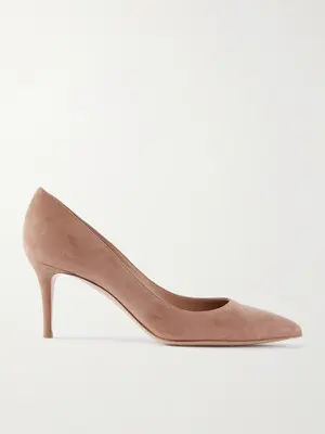 GIANVITO ROSSI 70 Suede Pumps - Neutrals