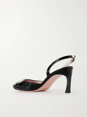 ROGER VIVIER Trompette 70 Patent-leather Slingback Pumps